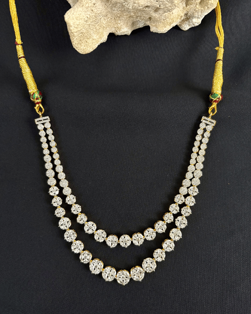 Double Line Diamond Necklace – Houseofparati